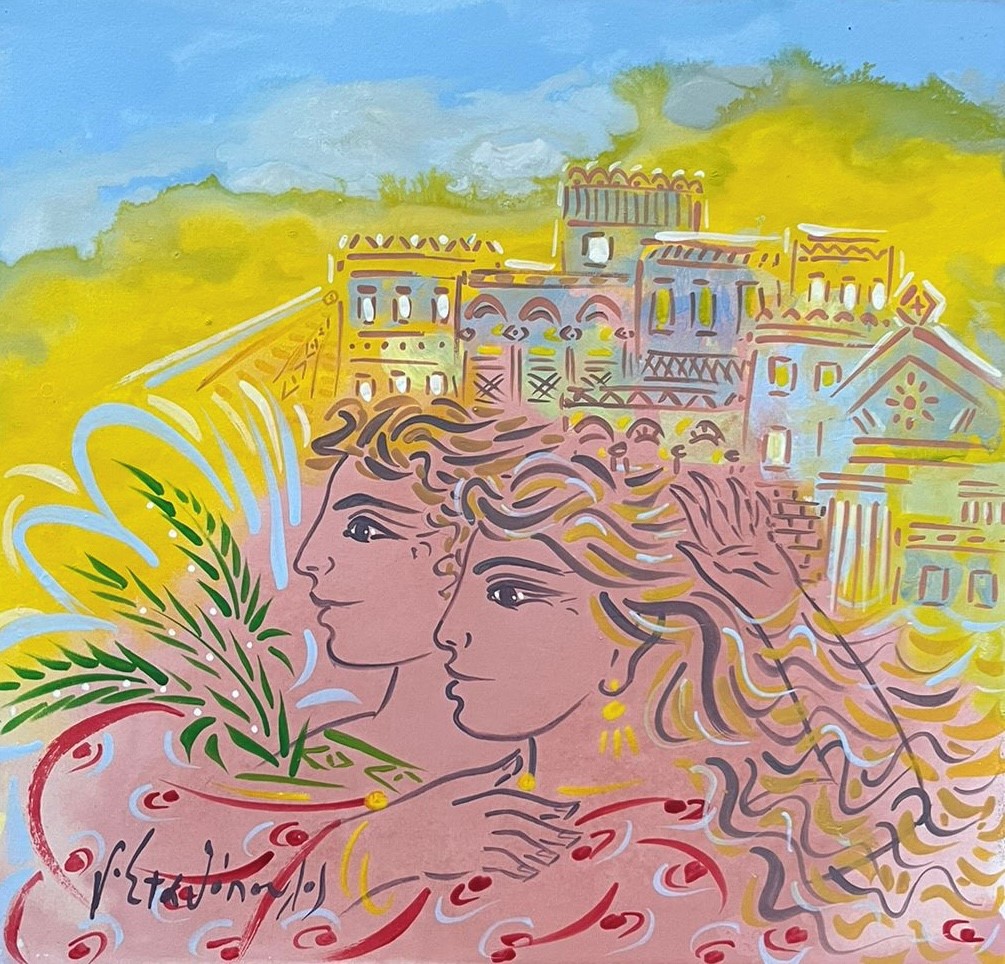 ΓΙΩΡΓΟΣ ΣΤΑΘΟΠΟΥΛΟΣ (1944 - ) - ΖΕΥΓΑΡΙ ΣΤΗΝ ΠΟΛΗ - GALERIE LEFAKIS